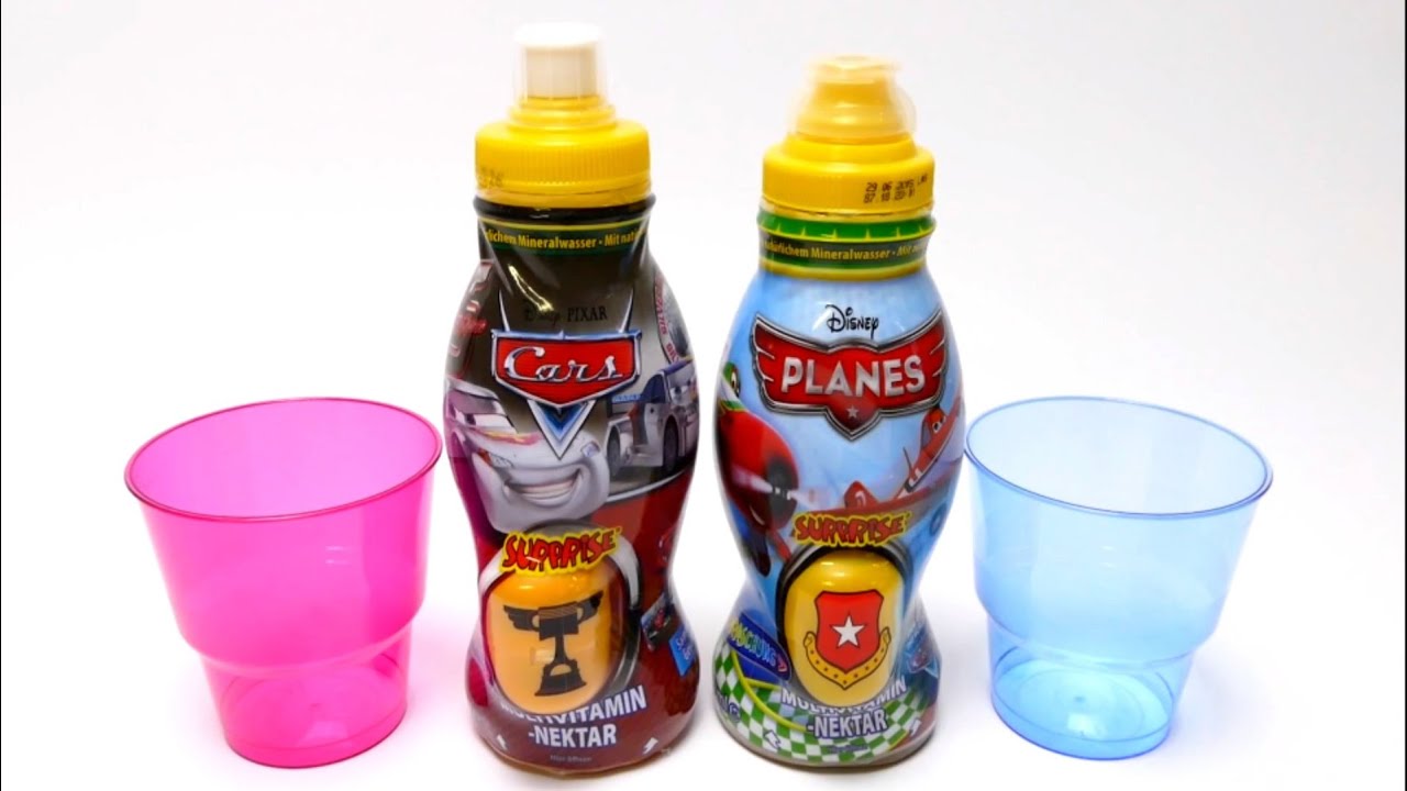 Surprise Drinks with Toys - Disney Planes & Cars - YouTube