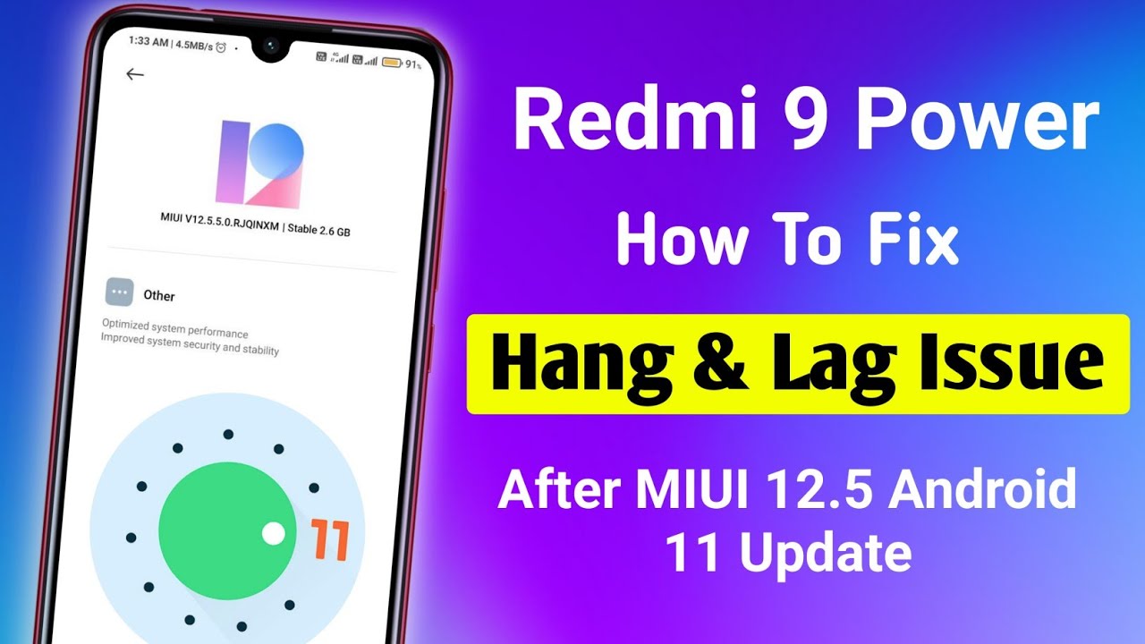 How To Fix Hang & Lag Problem In Redmi 9 Power After MIUI 12.5 Android ...