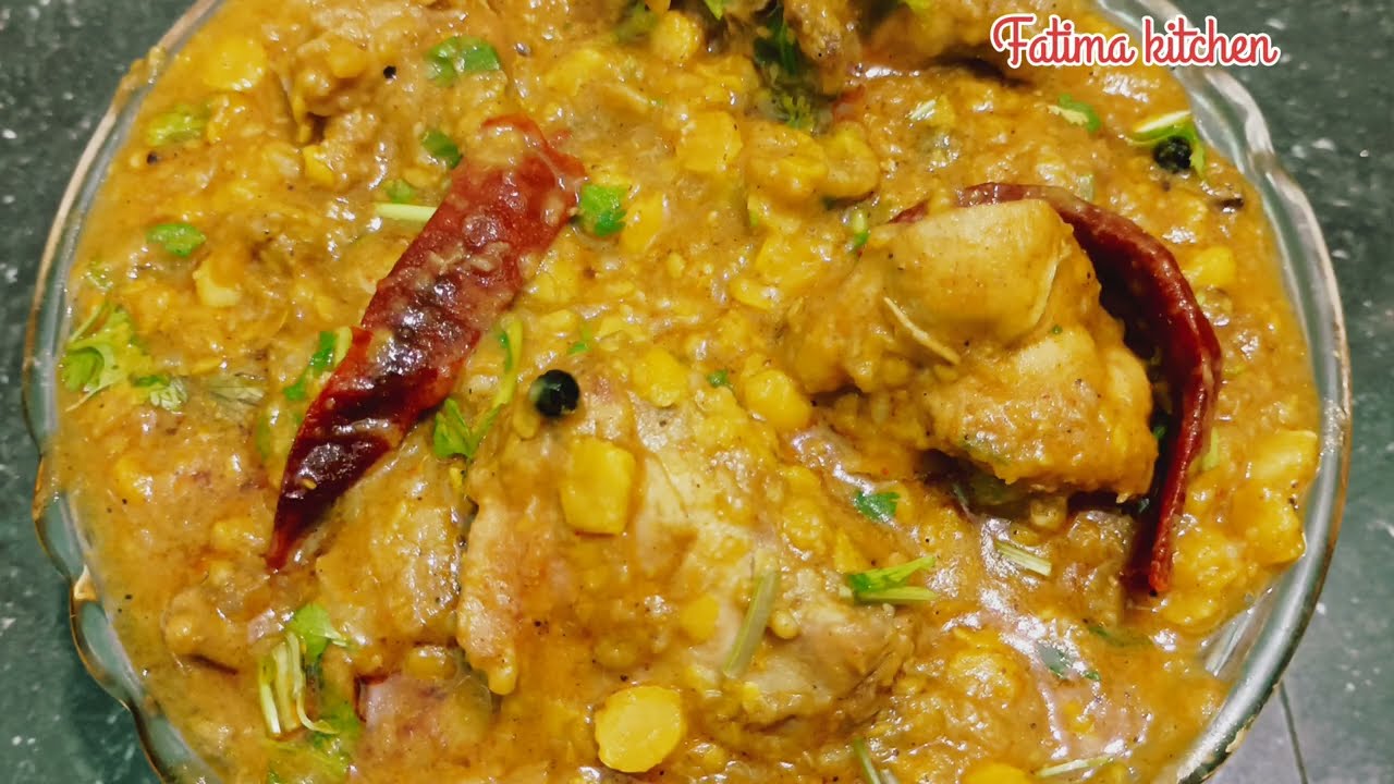 Chicken dal gosht recipe|| Dalcha recipe|| How to make chicken dal ...