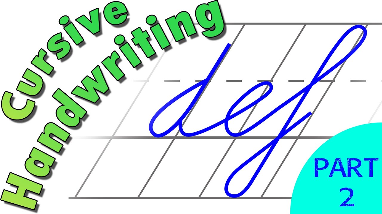 How to write cursive? Cursive handwriting | Improve handwriting part2 ...
