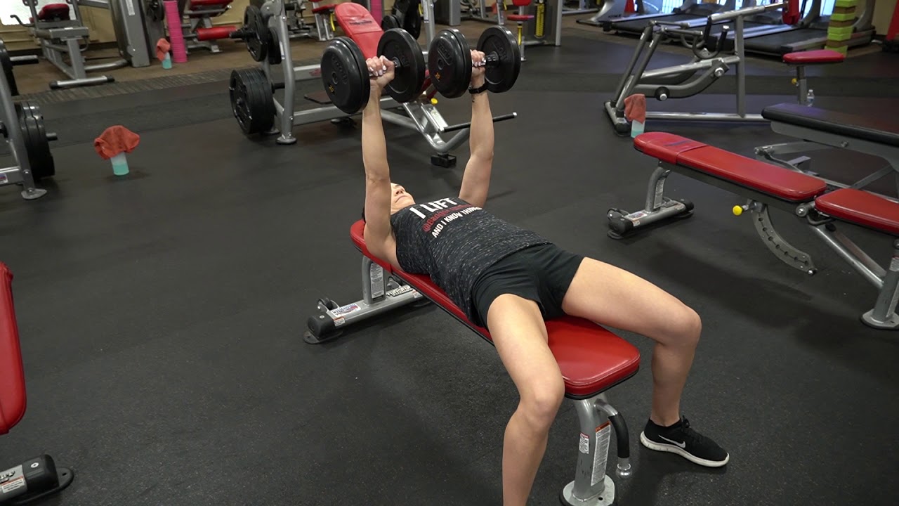 Flat Dumbbell Bench Press - YouTube