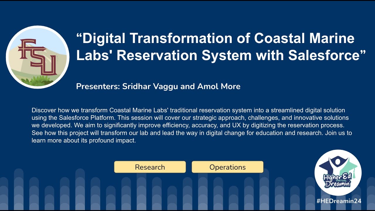 HED24 - "Digital Transformation of Coastal Marine Labs" with Amol More and Sridhar Vaggu, FSU ...