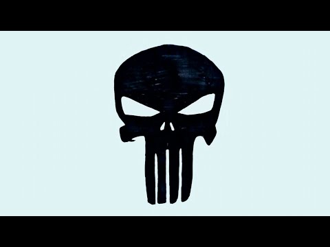 Punisher Logo Drawing!! How to draw Punisher Skull Logo as Tattoo - YouTube