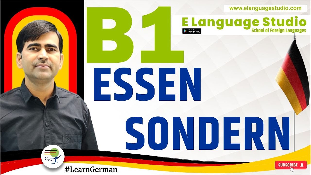 Essen | sondern | German Grammar in Hindi | Learn German A1 A2 B1 - YouTube