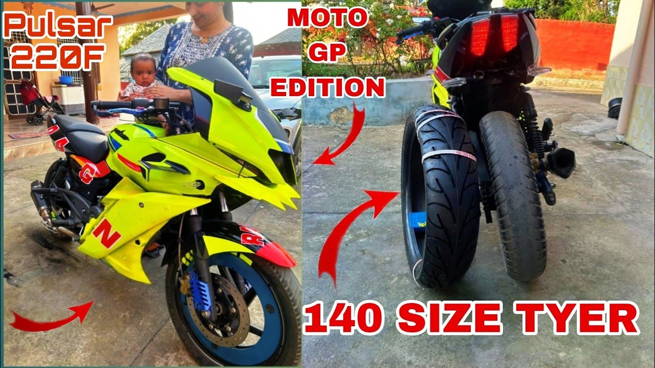 Pulser 220F Modified In*MOTO GP* Edition//140 Size Fat Tyer Installed ...