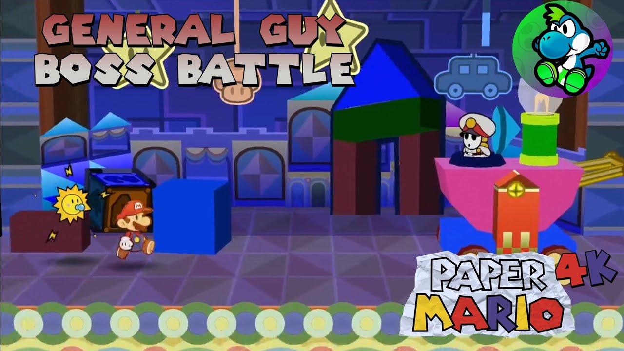 Paper Mario 64: Ch.4 General Guy Boss Fight 4K - YouTube