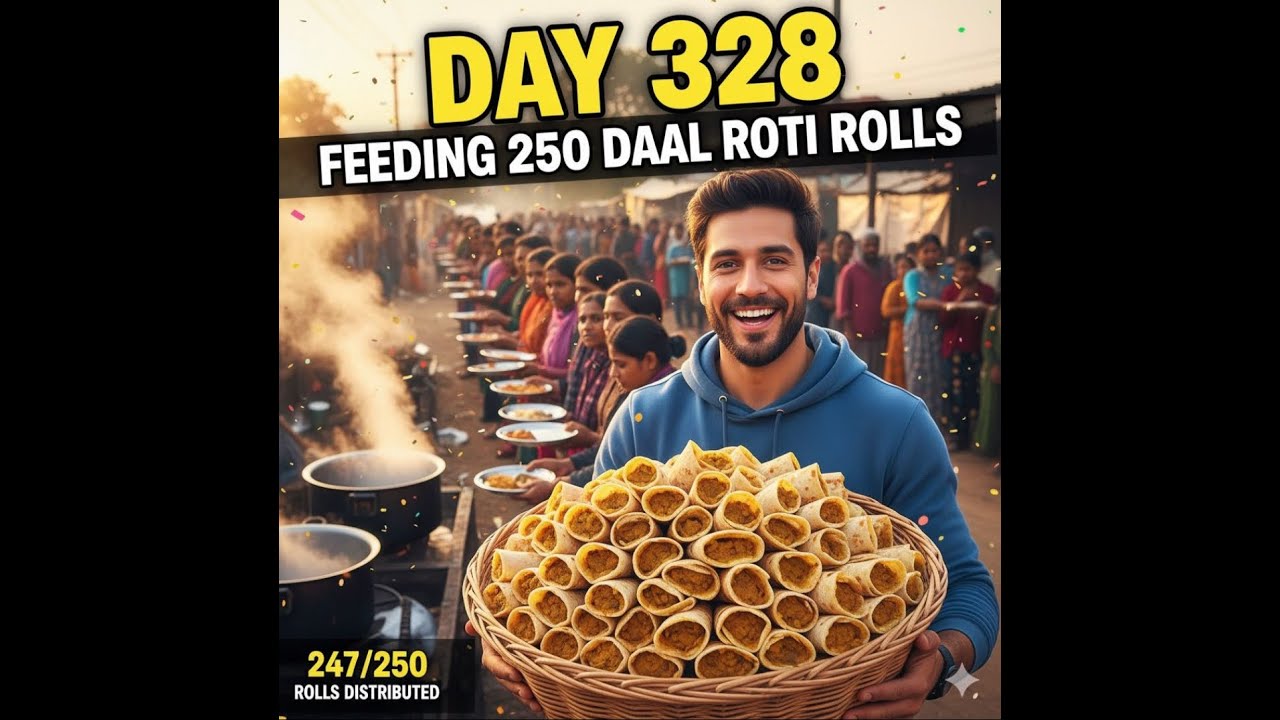 Cooking 250 daal roti rolls for the homeless (Day 328 Ride-along) - YouTube