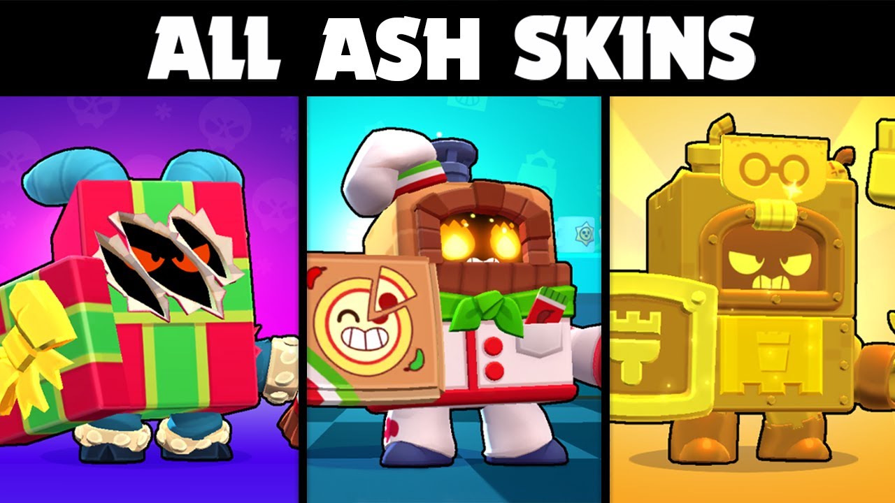 EVERY ASH SKIN | Brawl Stars Skin Spotlight - YouTube