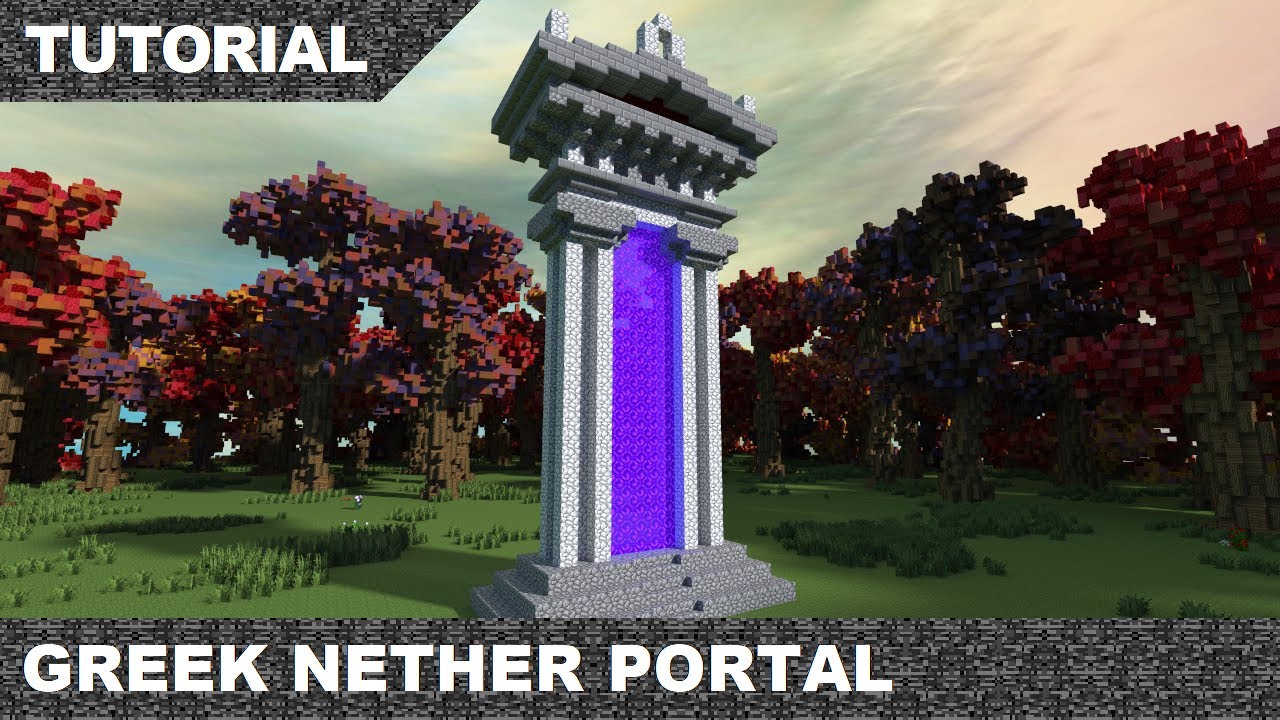 Minecraft Greek Nether Portal Tutorial & Download - YouTube