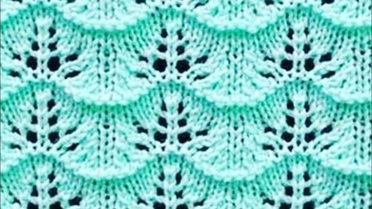 Волнистый ажурный узор спицами + схема. Knitting a beautiful openwork pattern + scheme. - YouTube