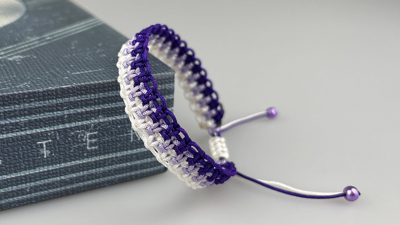 Easy square knot macrame bracelet idea | DIY simple macrame bracelet ...