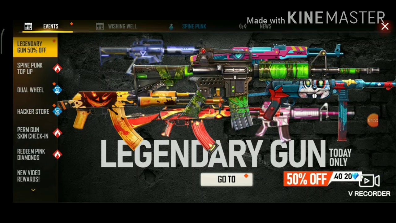 Free fire How to get M4A1 ice blue skin permanent and all permanent ...