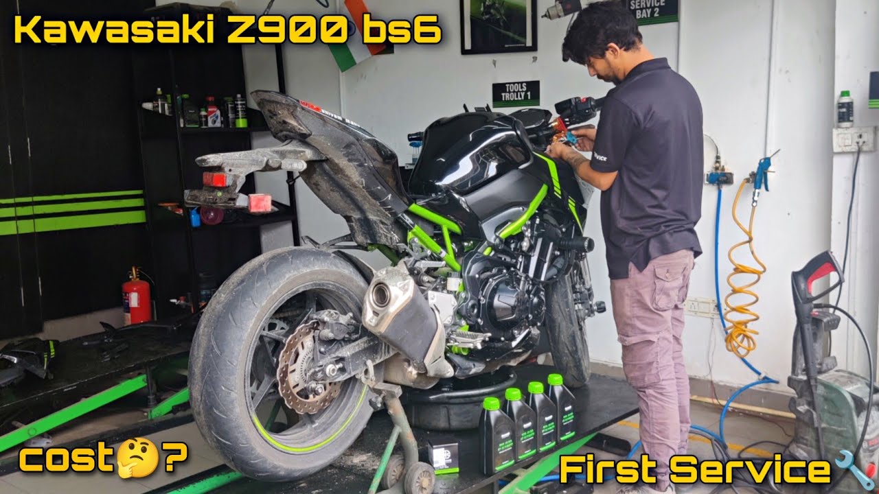 First Service of my Kawasaki Z900 bs6 2022 👍| Detailed service # ...