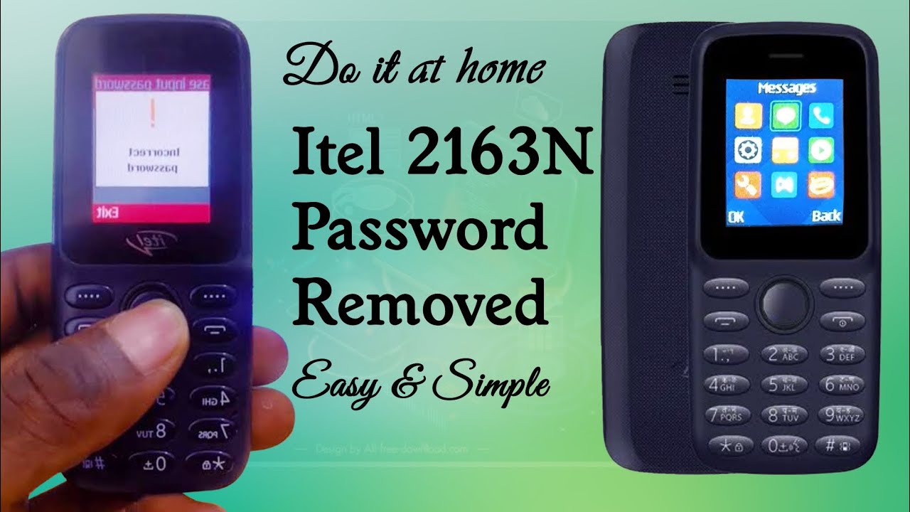 How to remove Password on Itel 2163N | Latest and easy - YouTube