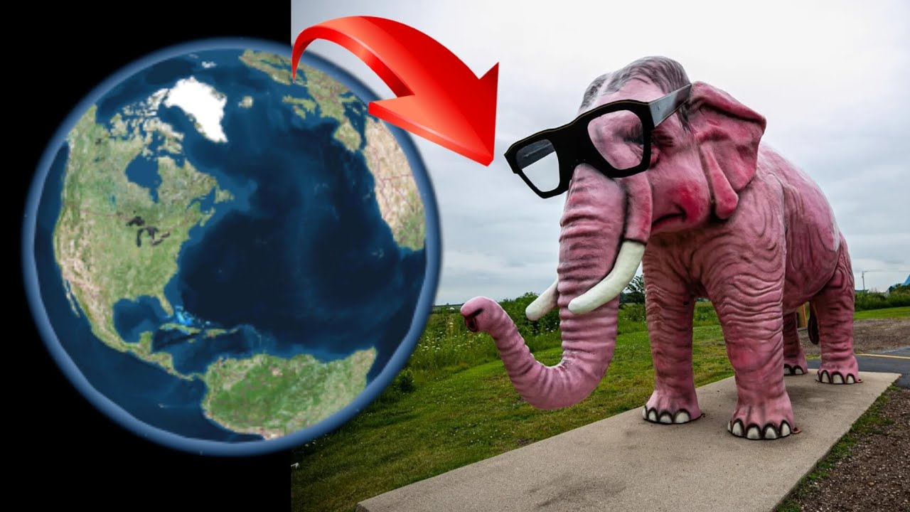 I found Pink Elephant on Google Earth and Google Maps - YouTube