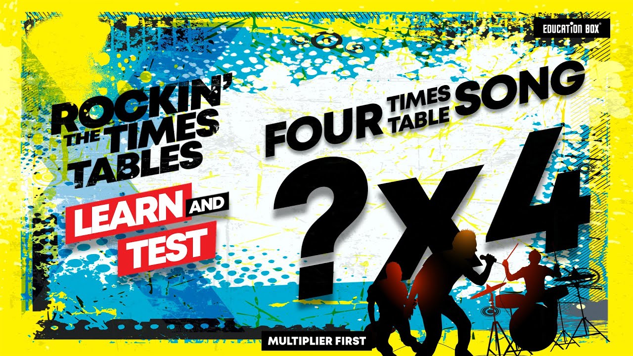 4 Times Table Song (Learn & Test) | Multiplier First | Education Box ...