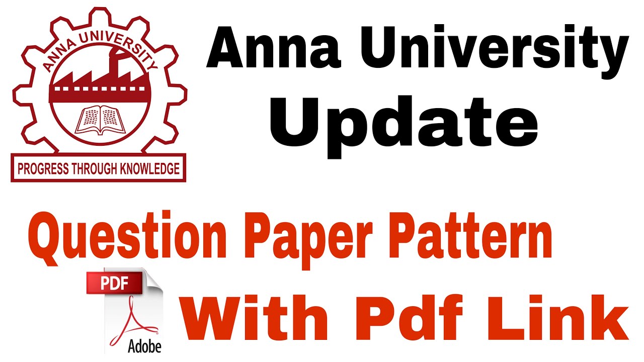 Anna University | Question Paper Pattern | Link | Tamil - YouTube