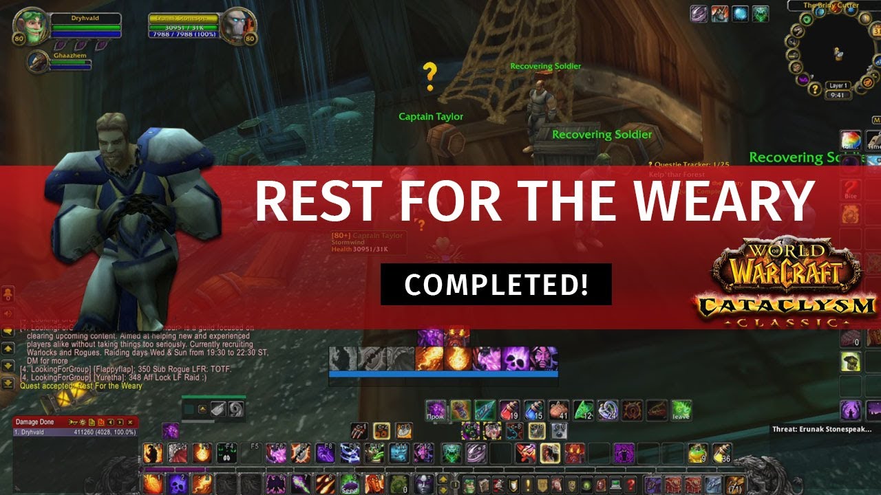 Rest For the Weary Cataclysm Classic Warlock World of Warcraft - YouTube