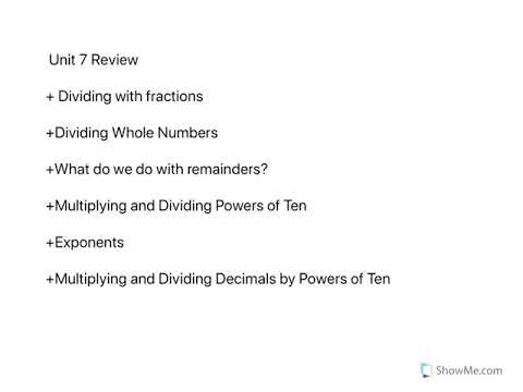 Bridges Grade 5 Unit 7 Review - YouTube