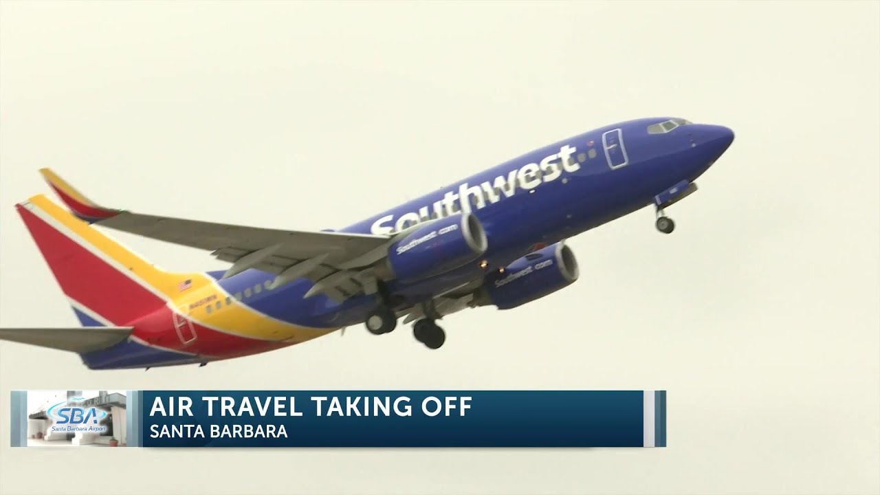 Air travel at Santa Barbara Airport taking off to pandemic highs - YouTube
