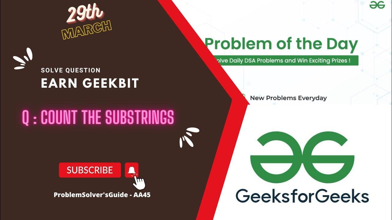 Geeksforgeeks Problem Of The Day 29th March 2023 Gfg Potd Problemsolversguide Youtube
