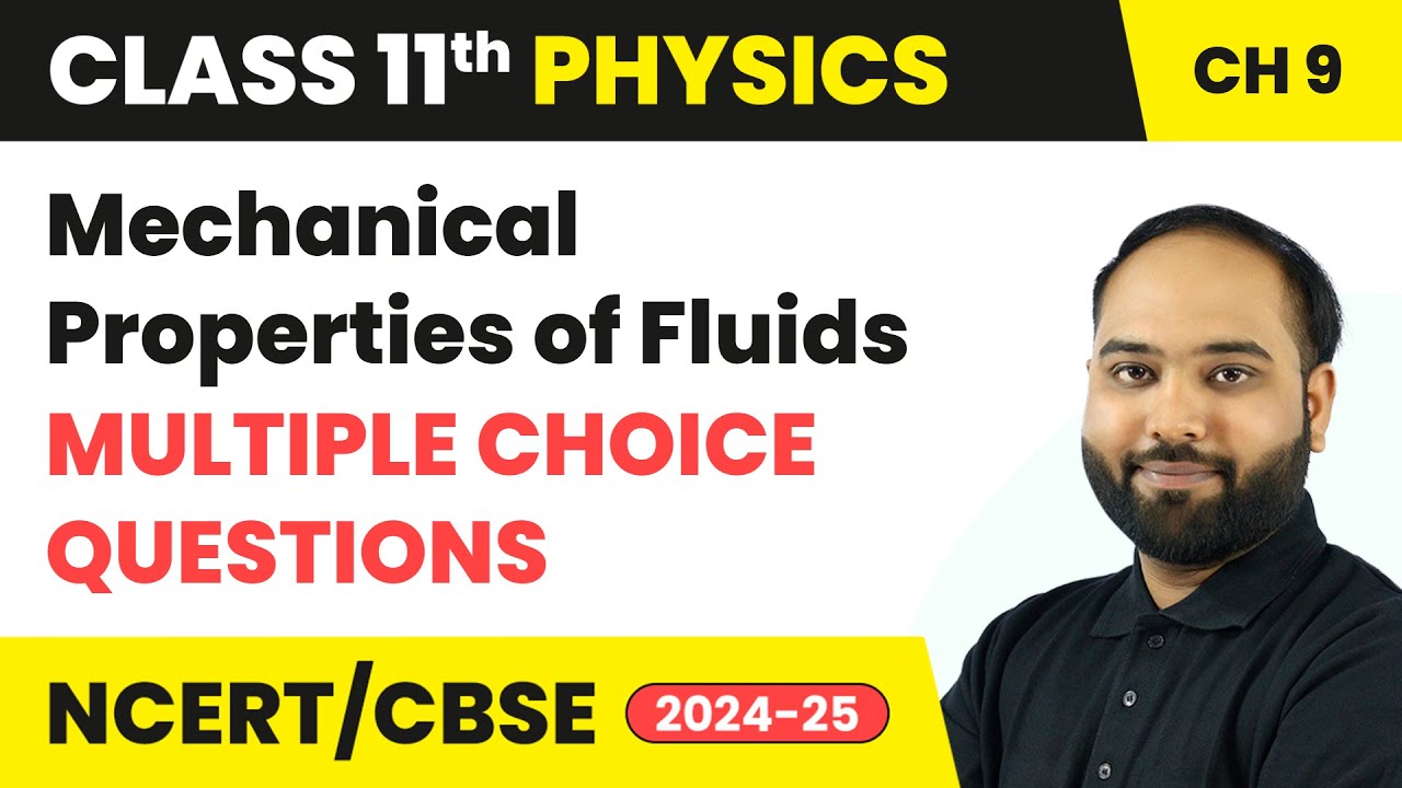 Mechanical Properties of Fluids - Multiple Choice Questions | Class 11 ...