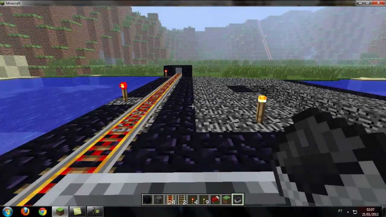 Minecraft demostração trilhos [HD] - YouTube