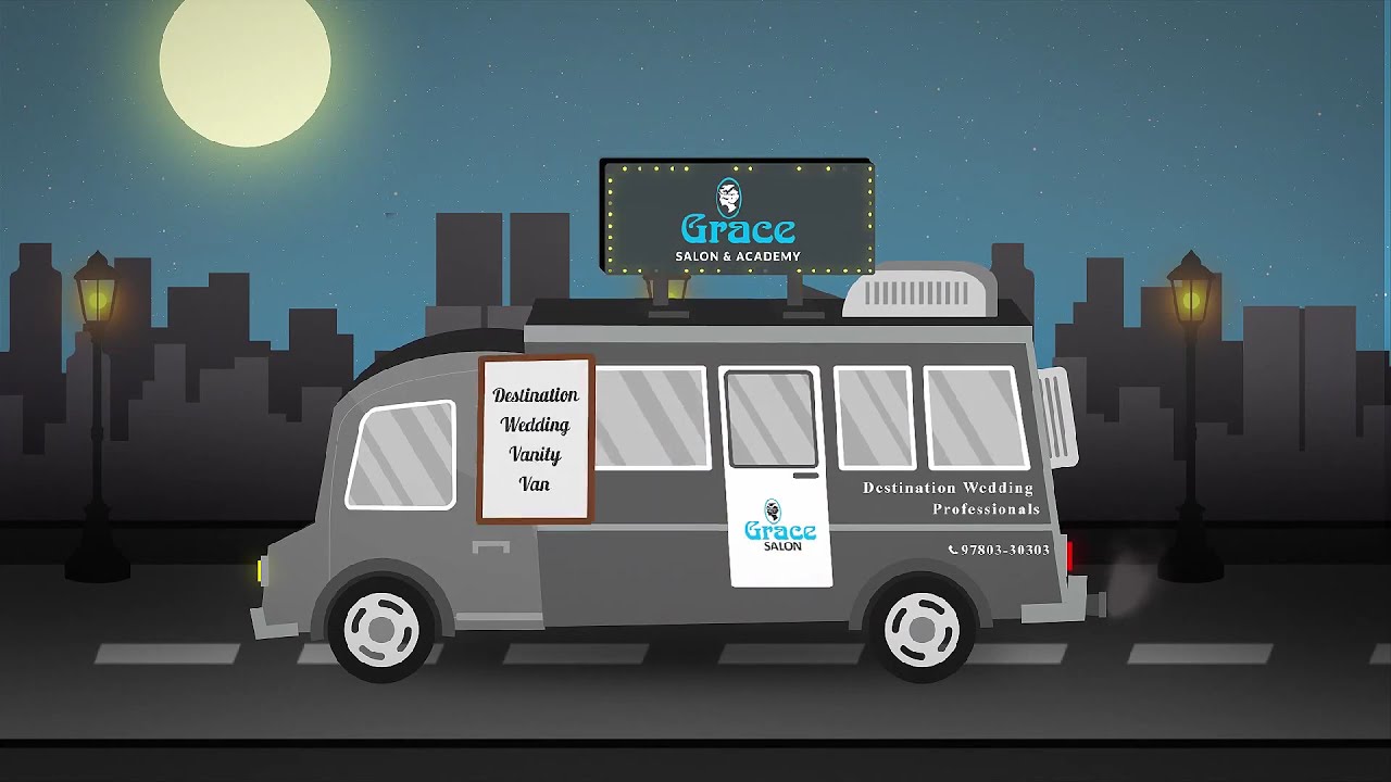 Make Up Van for destination weddings - Grace Salons | Ludhiana - YouTube