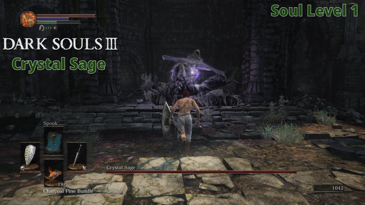 Dark Souls 3 - SL1 | Crystal Sage (Hitless) - YouTube