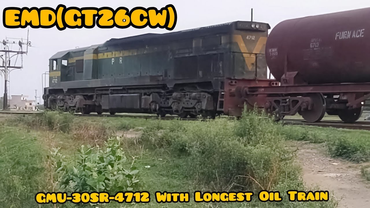 EMD GT26CW Locomotive Hauling Longest Oil Train, Pakistan Railways ...