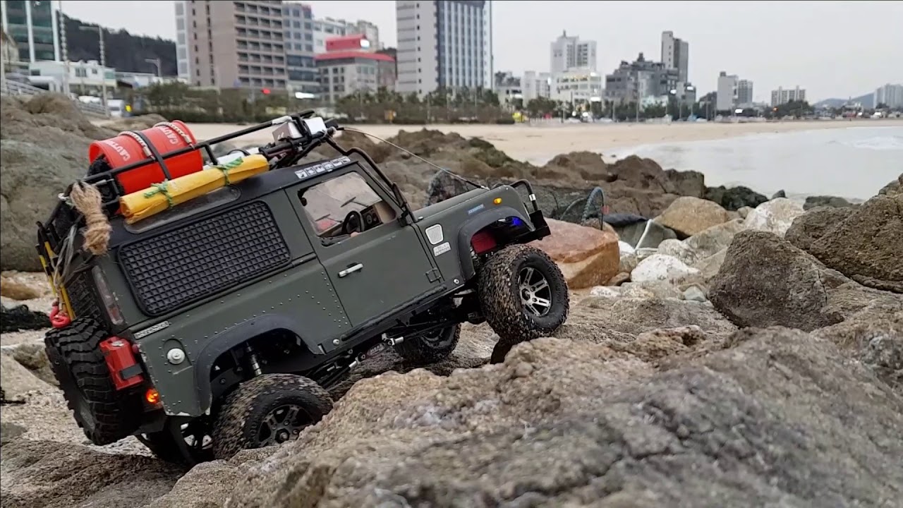 RC CAR RC4WD D90 Land Rover Defender Song-jung Beach 2 - YouTube