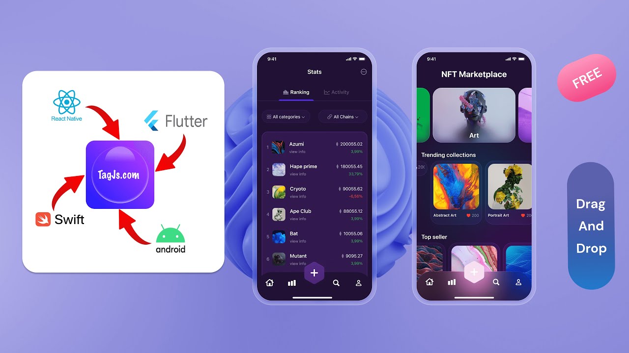 Instructions for using the TagJs plugin on figma - Figma to Code - YouTube