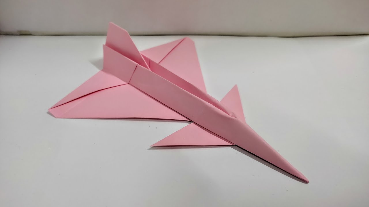 How To Make Origami Jet Fighter Plane Tutorial Step By Step - YouTube