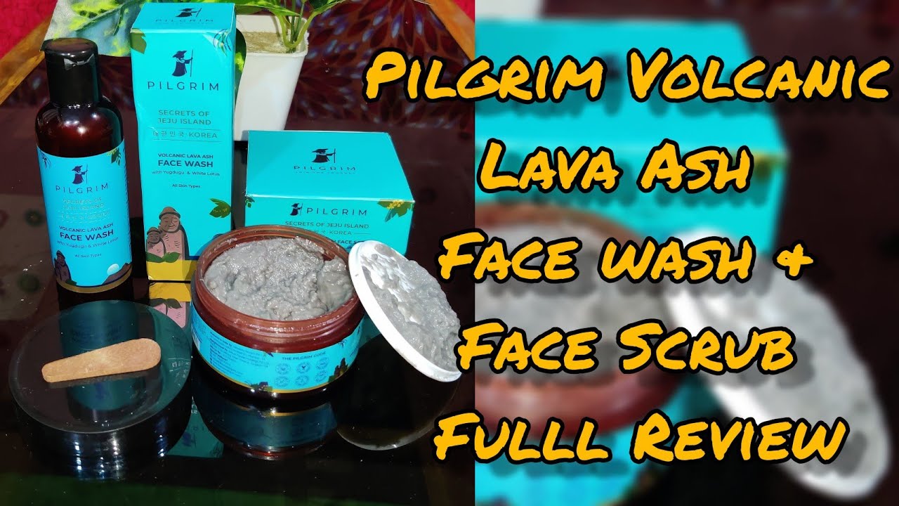 Pilgrim Volcanic lava ash Face wash and Face Scrub review and demo ...