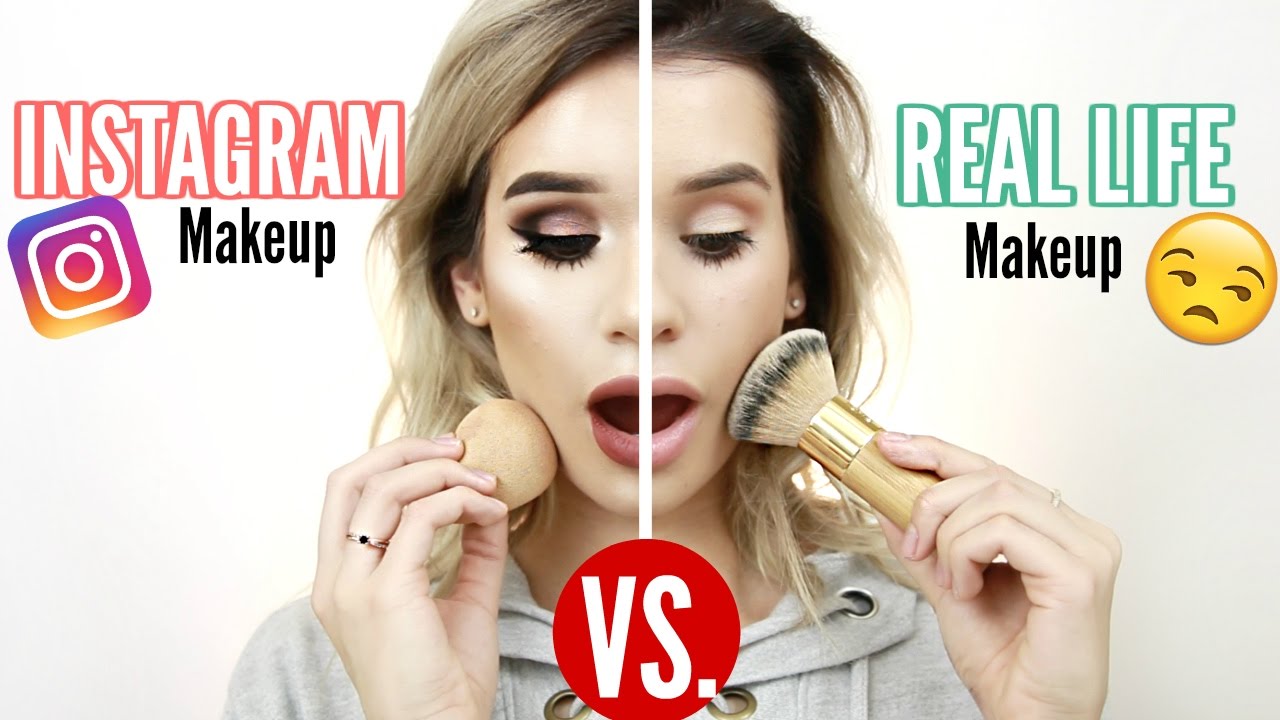 INSTAGRAM Makeup VS. REAL LIFE Makeup! - YouTube