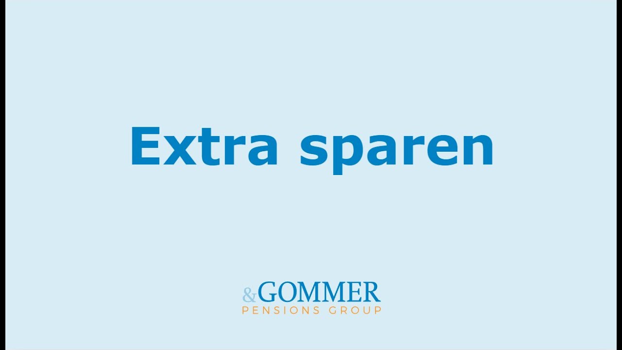 Extra sparen voor pensioen - YouTube