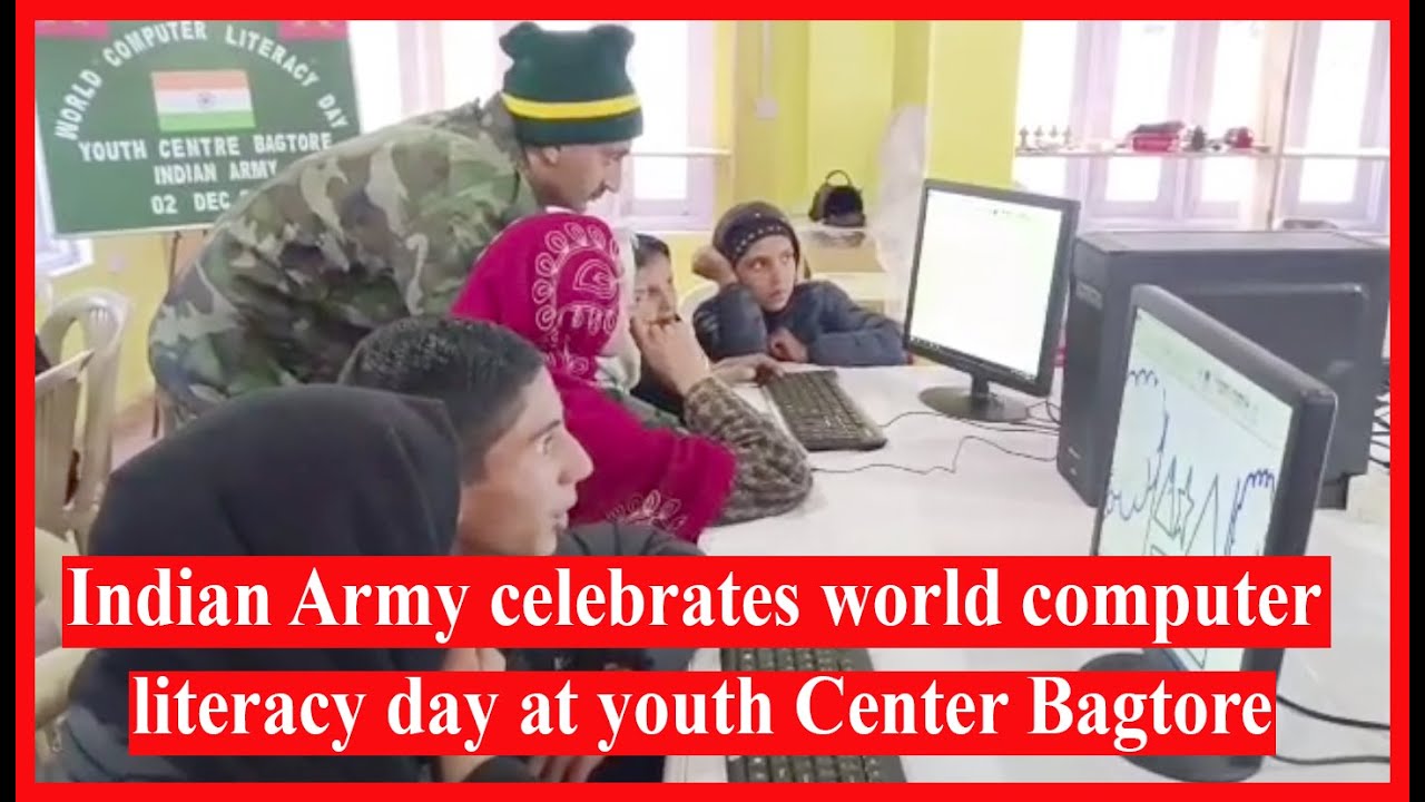 Indian Army celebrates world computer literacy day at youth Center ...