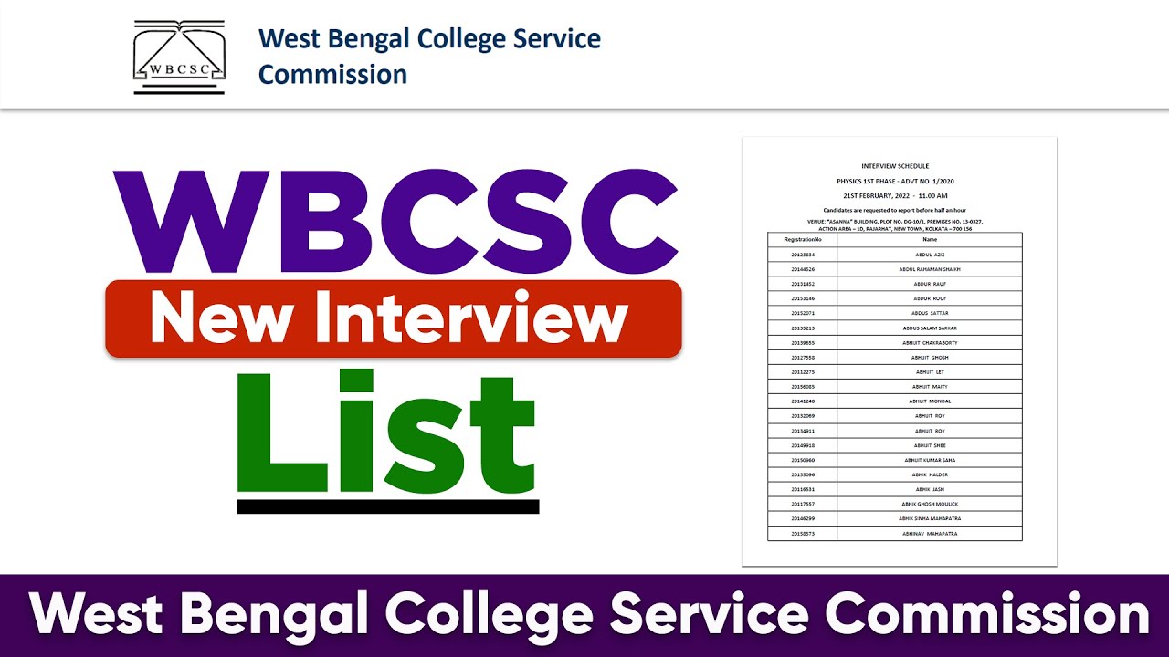 WBCSC 2022 New Notification|| @BSGNETSETClasses - YouTube