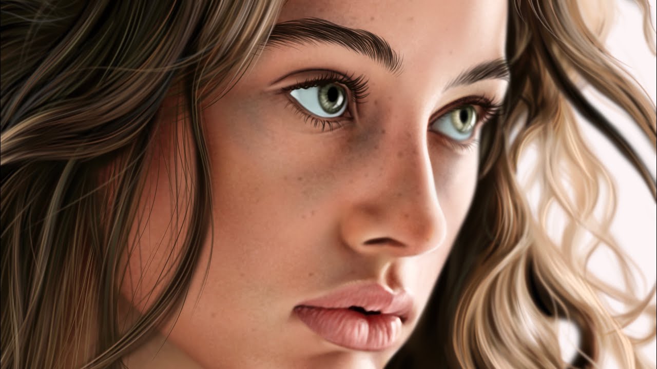 Procreate digital portrait painting - Ruby Pedersen - YouTube