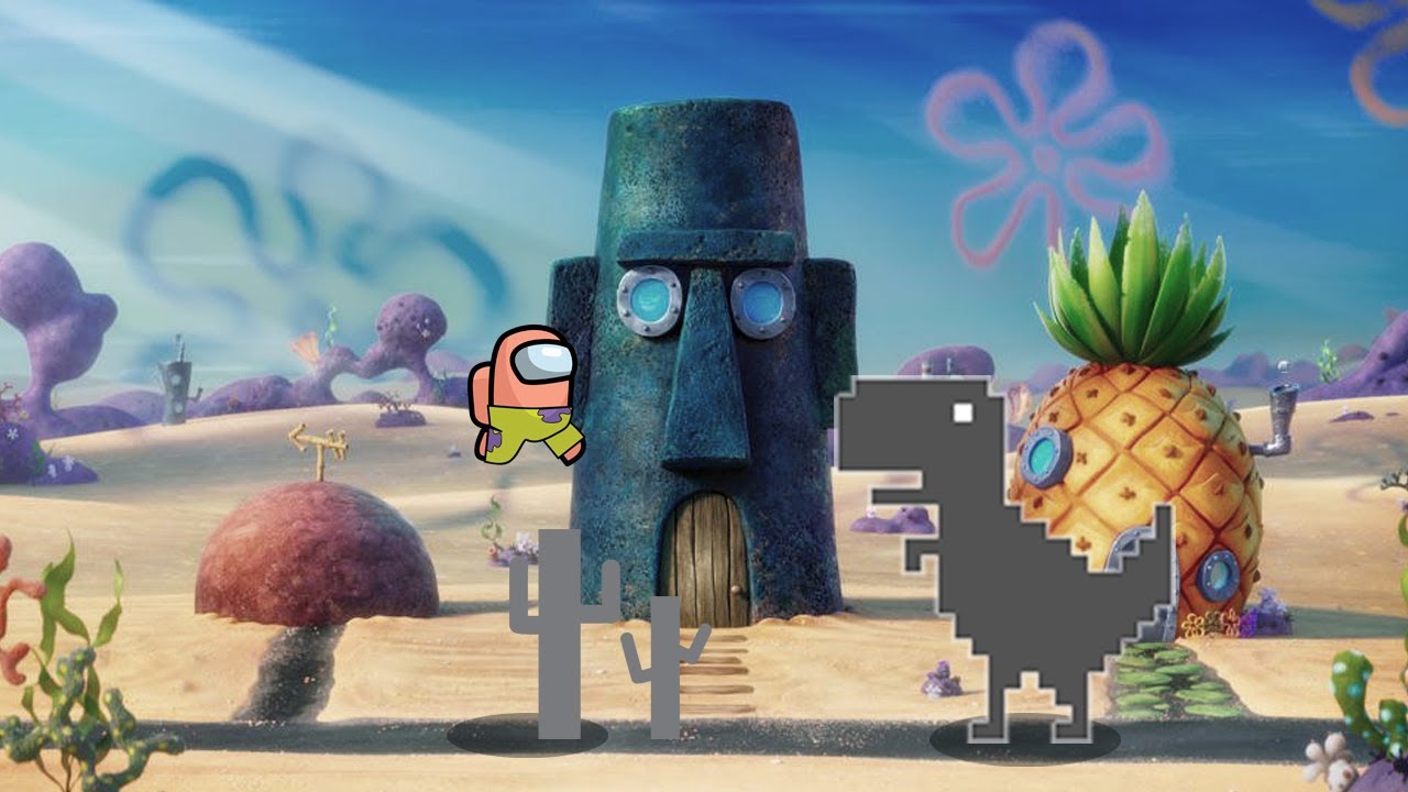 AMONG US Patrick Star vs Dino - YouTube