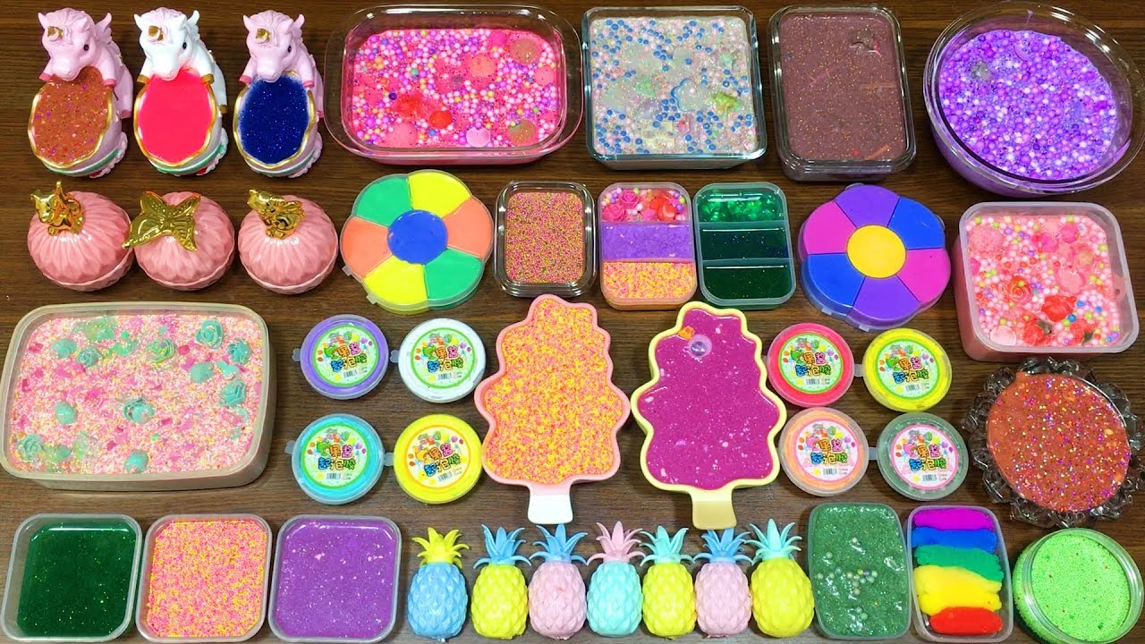 Slime Smoothie Mixing Old Slimes | Satisfying Slime Videos #480 - YouTube
