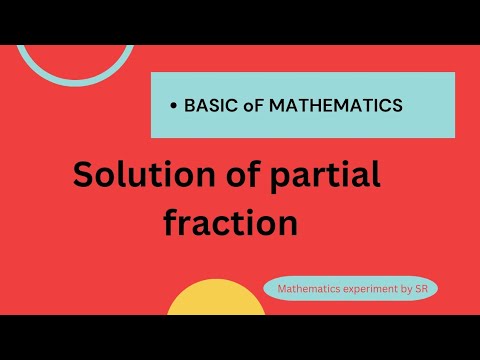 How to solve fraction by partial fraction #partial fraction#Mathematocs ...