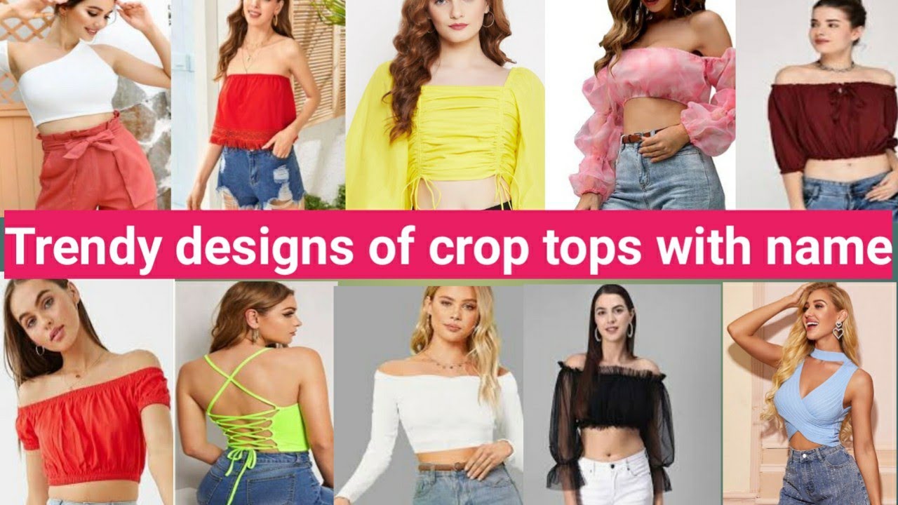 Trendy designs of crop tops with name||20 crops top different style ...