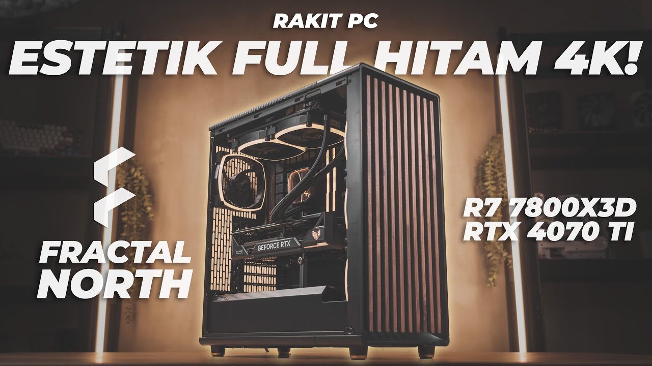 Rakit PC Ganteng Minimalis Full Black 4K Gaming | Ryzen 7 7800X3D, RTX ...