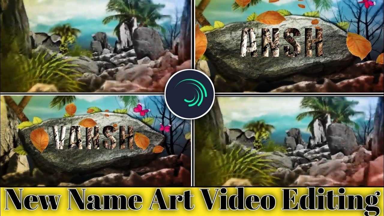 New Trending Name Art Video Editing in alight motion 100%Viral 🔥 Name ...