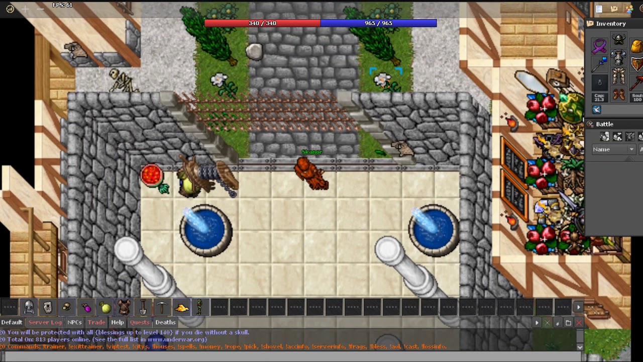 Jogando Tibia no celular Android - YouTube