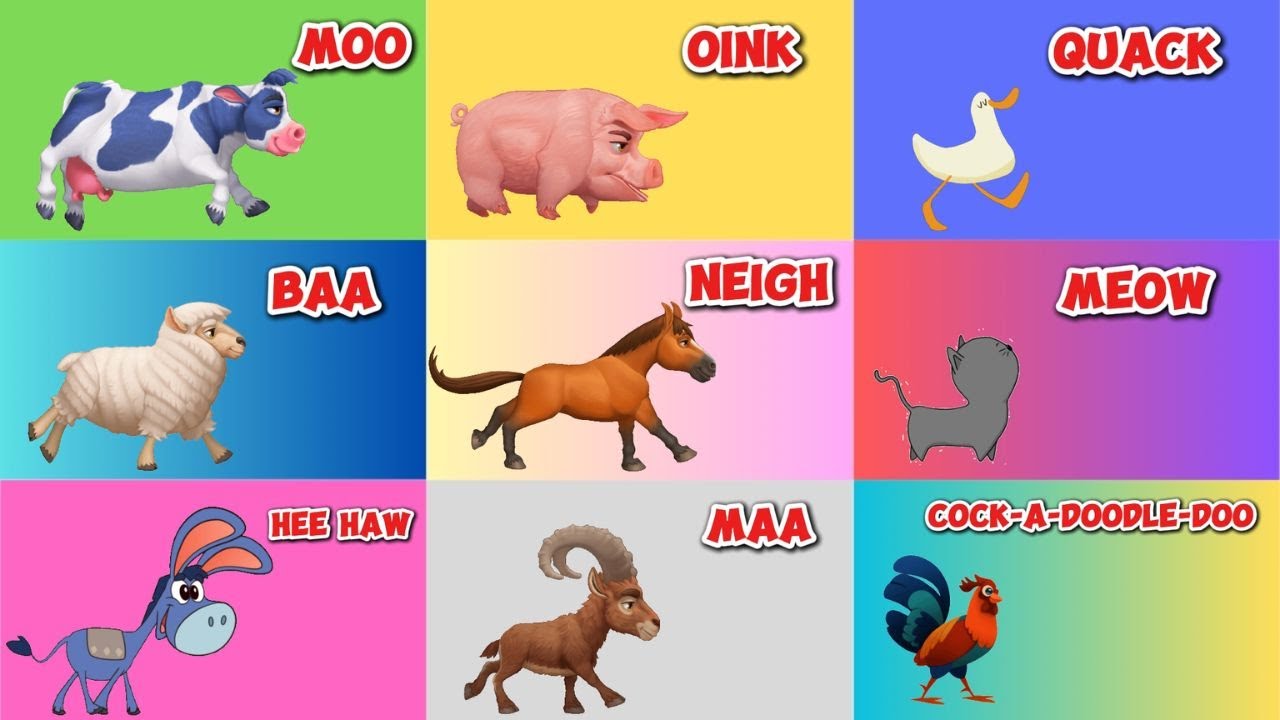 Farm Animal Sounds Song T0109 | Oink Oink TV | Nursery Rhymes - YouTube