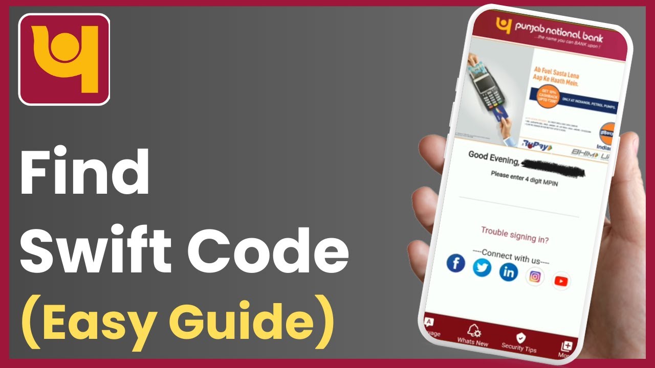 How to Find Swift Code of Punjab National Bank - YouTube