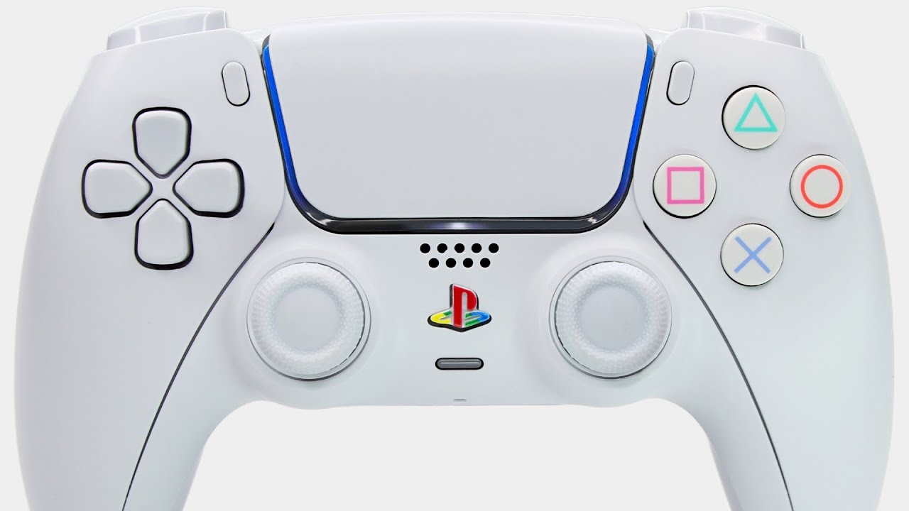 PSone White Retro PS5 DualSense Controller by Killscreen - YouTube