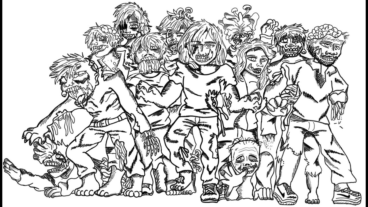 Zombies for Comics 1/2 (Time-Lapse) - YouTube